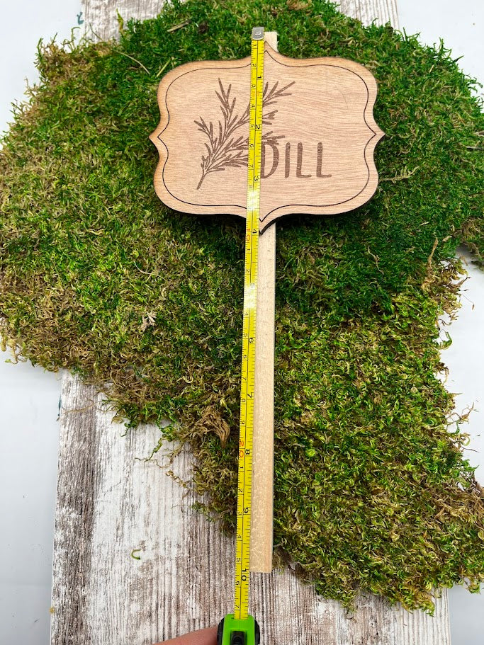 Wood Herb Labels - Basil - Oregano - Dill - Parsley - Garden Outside ...
